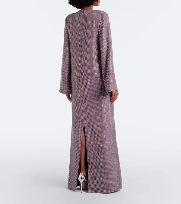 Solace London Delano Crystal-embellished Crepe Gown