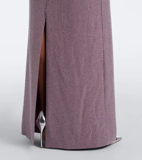 Solace London Delano Crystal-embellished Crepe Gown