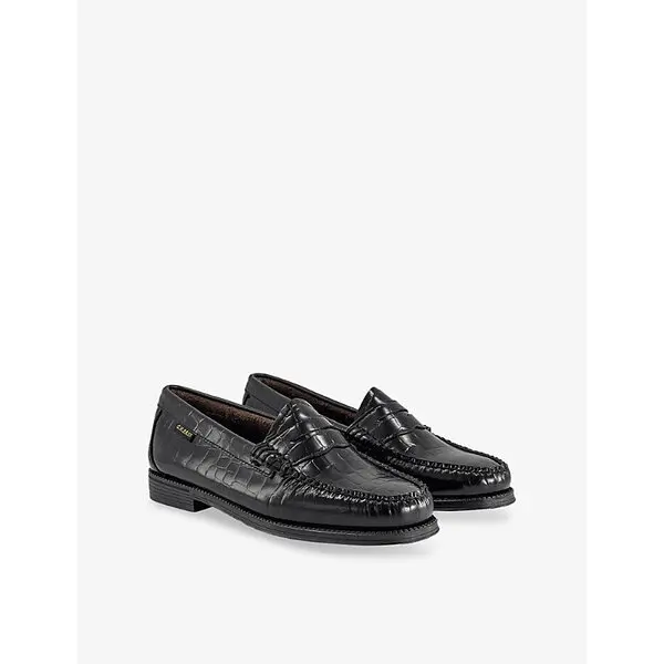 Bass Weejun Ii Embossed Leather Loafers