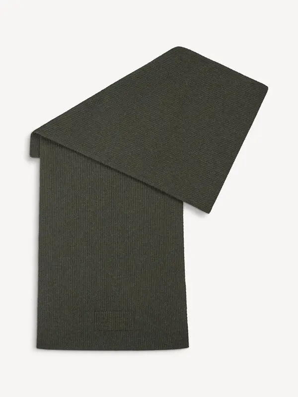 Balmain Wool Scarf With Leather Vintage Label