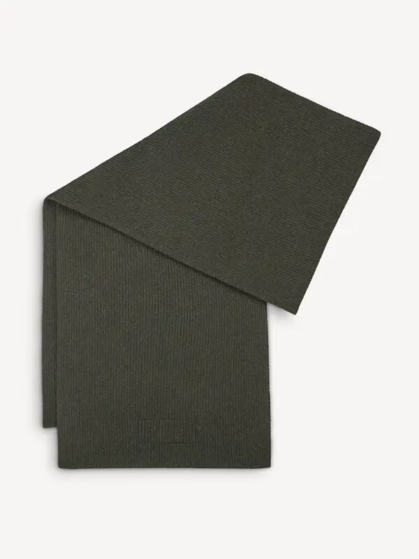 Balmain Wool Scarf With Leather Vintage Label