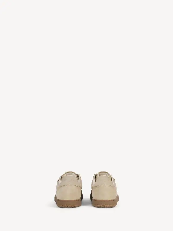 Balmain Swan Trainers In Smooth Leather And Suede