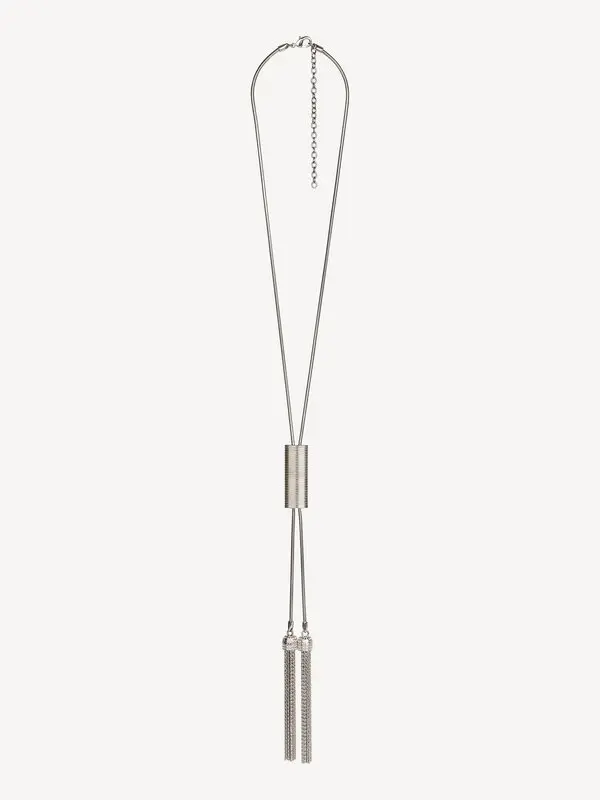 Balmain Long Brass Tassel Necklace