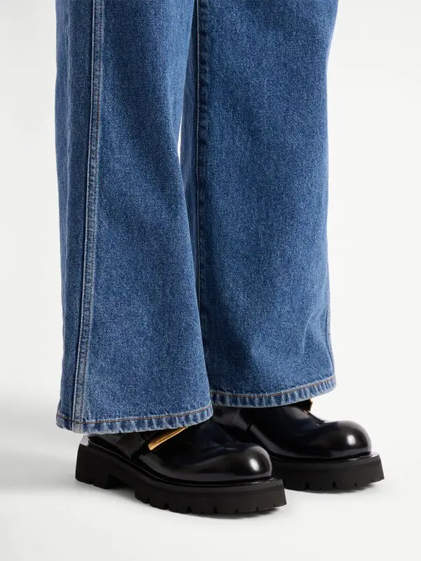 Balmain Anthem Loafers In Glazed Leather