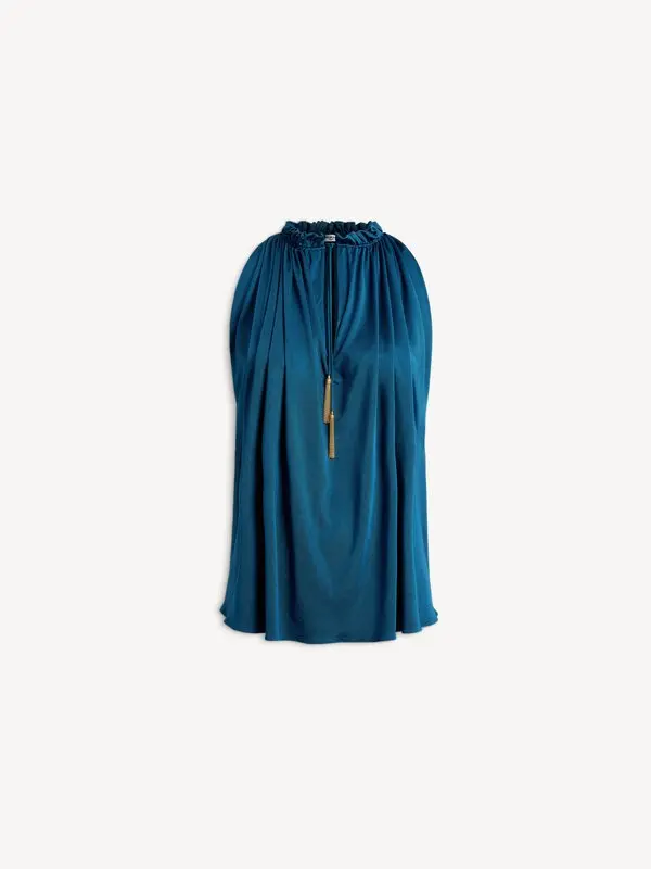 Balmain Pleated Flowing Jersey Top