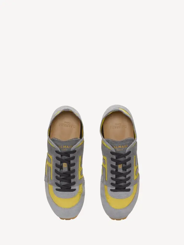 Balmain Racer 45 Trainers In Suede And Nylon