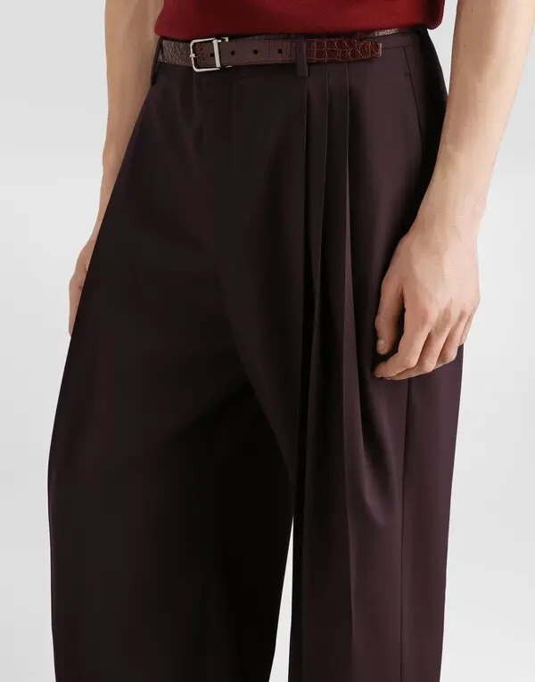 Dolce & Gabbana Wool Trousers Pants And Shorts Multi-colored