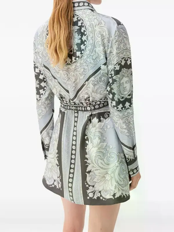 Versace Printed Silk Twill Mini Dress
