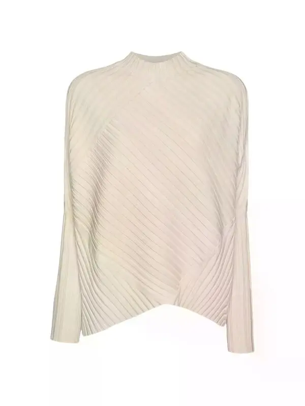 ELENA MIRÒ Ribbed-knit Asymmetric-hem Sweater