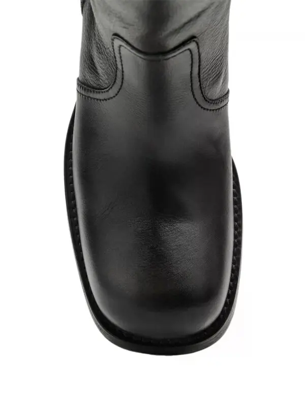 Miu Miu Embroidered Leather Boots