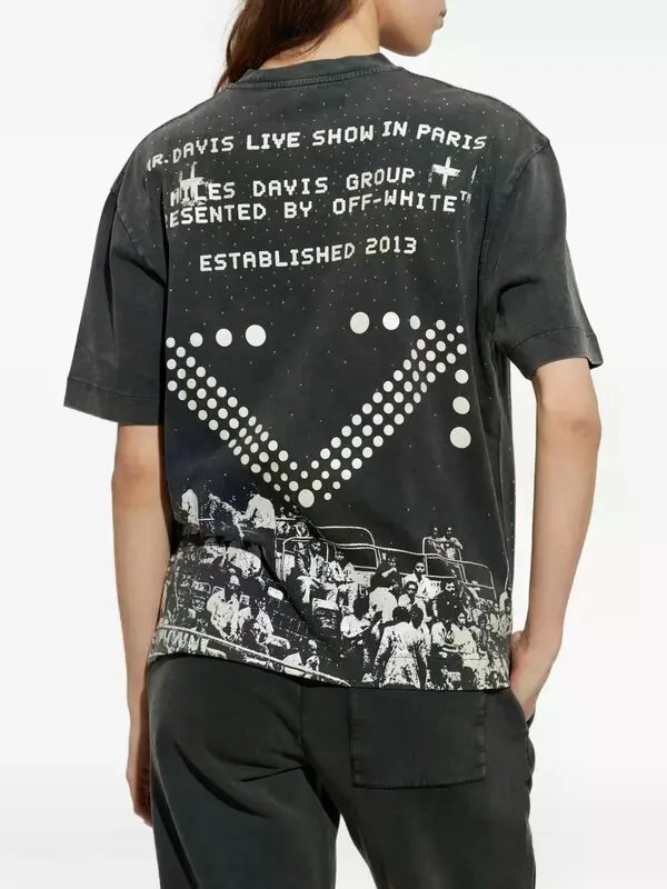 Off-White Graphic-print Crystal-embellished T-shirt