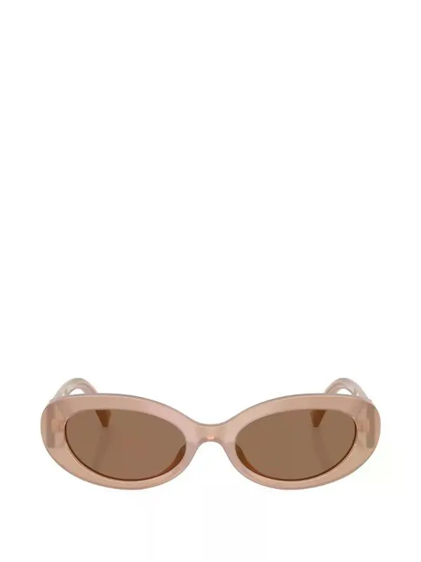 Dolce & Gabbana Devotion Oval-frame Sunglasses - Neutrals