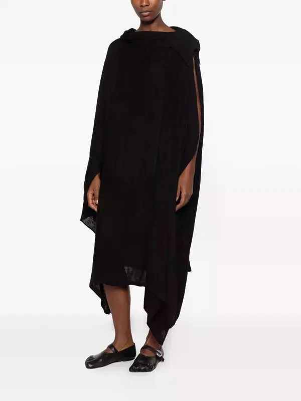 Yohji Yamamoto Stand-collar Asymmetric Dress