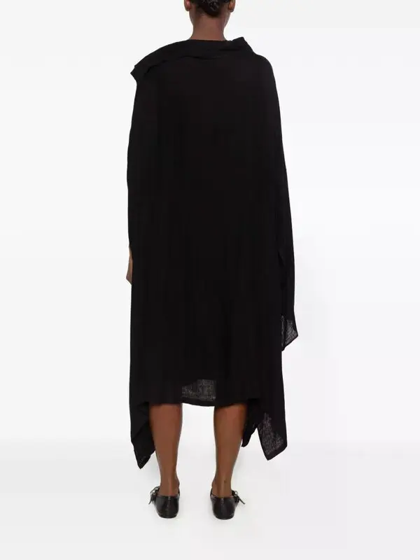 Yohji Yamamoto Stand-collar Asymmetric Dress