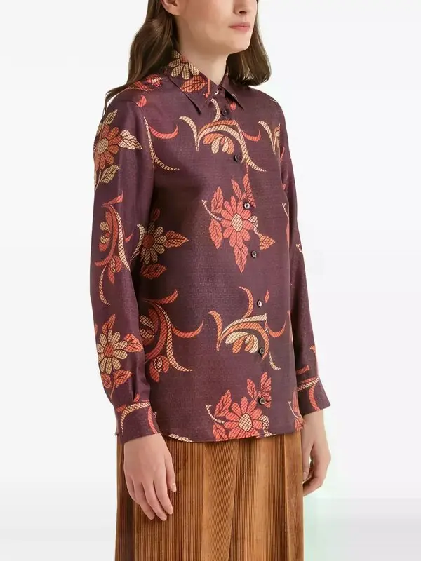 Malìparmi Floral-print Long-sleeved Shirt
