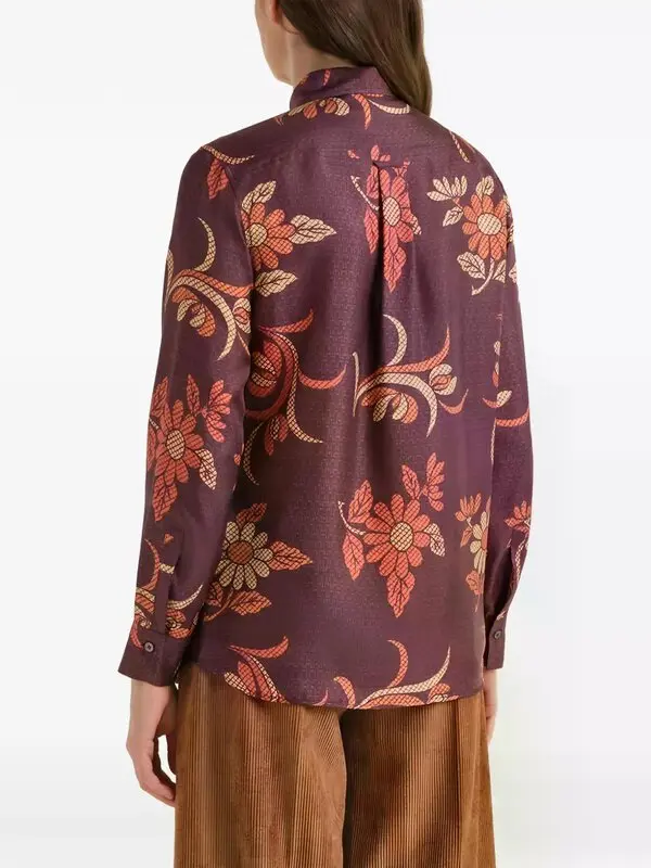 Malìparmi Floral-print Long-sleeved Shirt