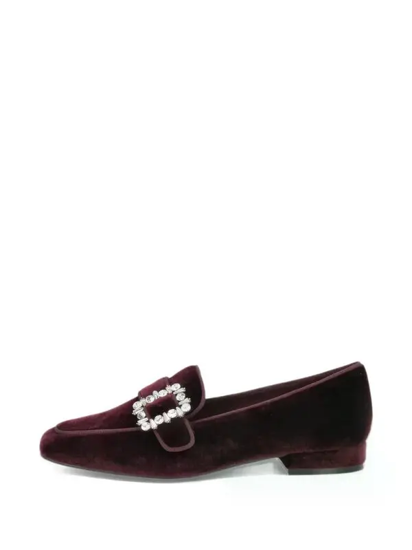 TOSCA BLU Adele Crystal-buckle Loafers - Red