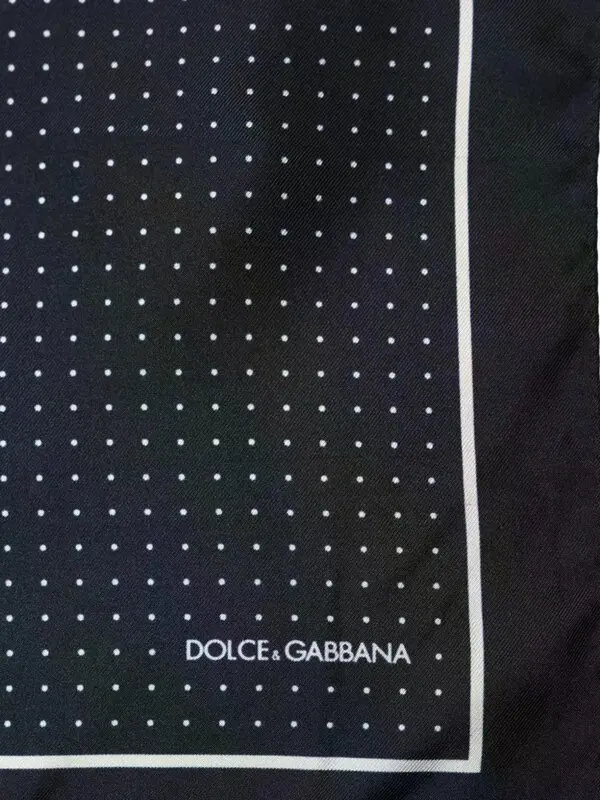 Dolce & Gabbana Polka-dot Silk Pocket Square