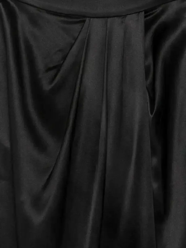Max Mara Draped Satin Midi Skirt