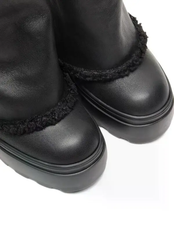 Casadei Winni Faux-fur Trim Boots