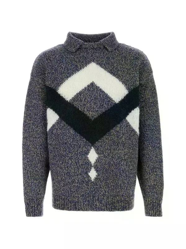 Giorgio Armani Geometric-pattern High-neck Sweater