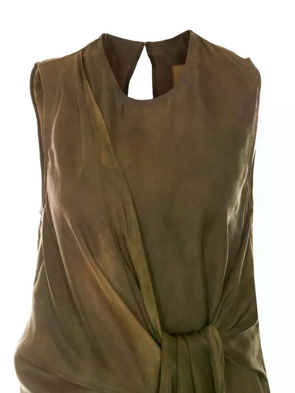UMA WANG Draped Sleeveless Midi Dress