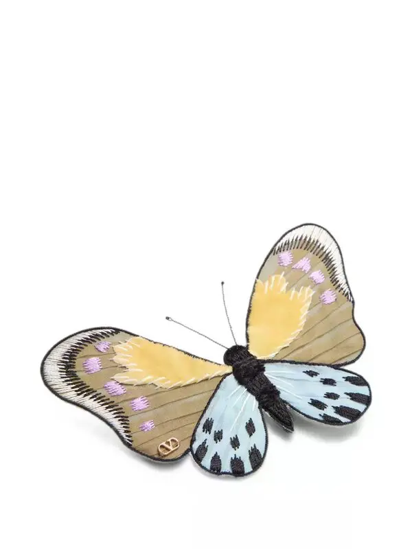 Valentino Garavani Flutterby Pin-fastening Brooch - Yellow