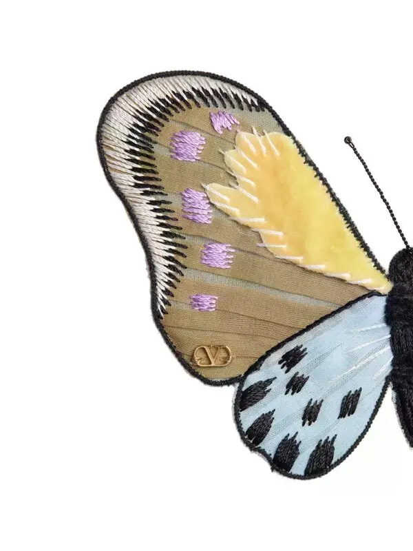 Valentino Garavani Flutterby Pin-fastening Brooch - Yellow