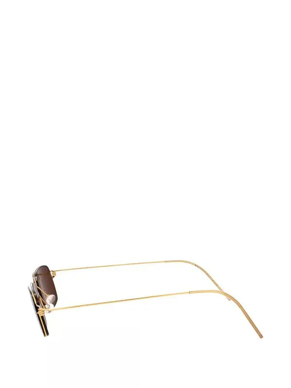 LINDBERG 8220 Rectangle-frame Sunglasses