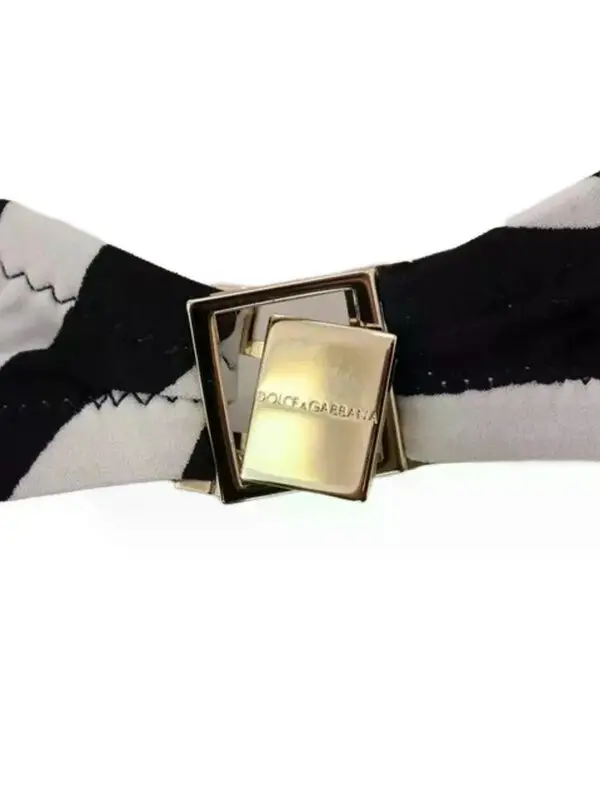 Dolce & Gabbana Zebra-print Bandeau Bikini Top