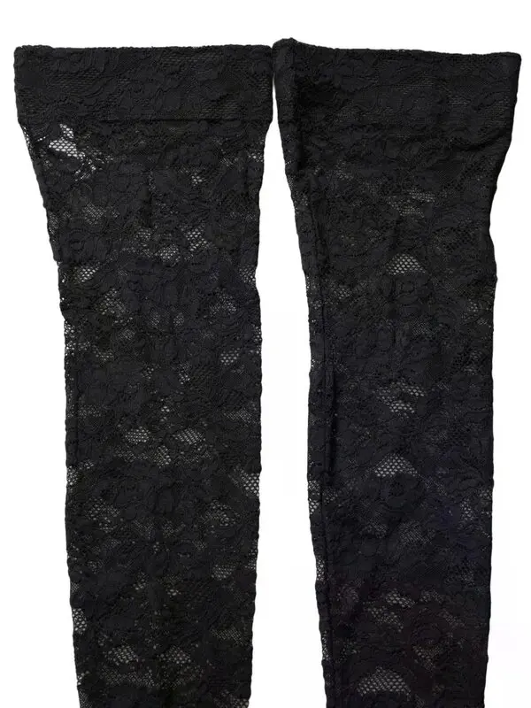 Dolce & Gabbana Floral-lace Thigh-high Stockings