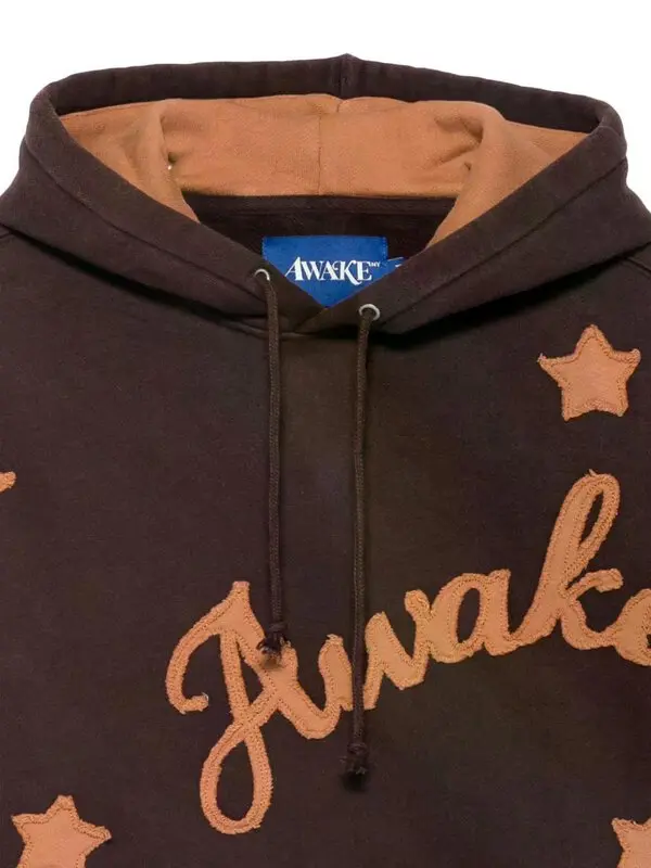 AWAKE NY Logo-patch Star-patch Hoodie