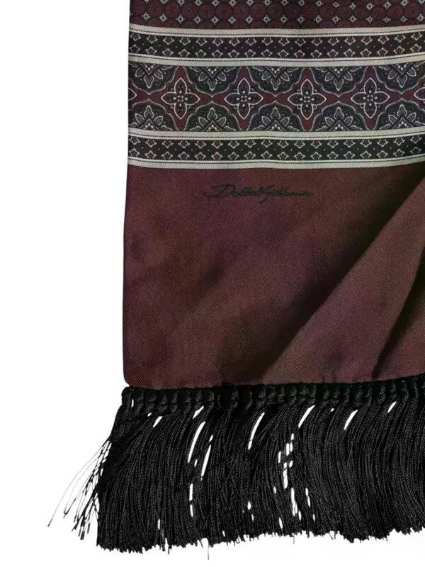 Dolce & Gabbana Polka-dot Fringed Scarf