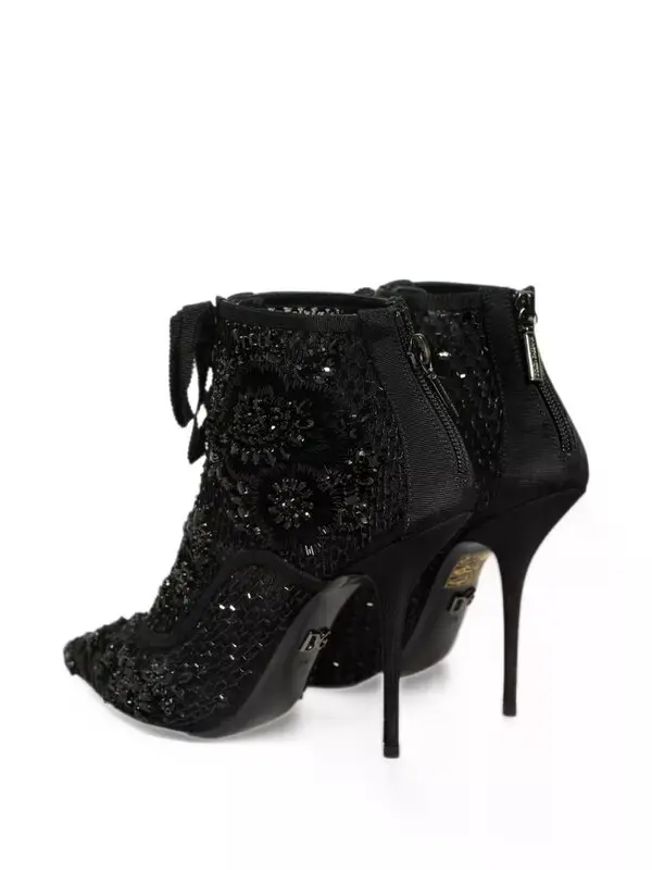 Dolce & Gabbana Embellished Mesh Ankle Boots