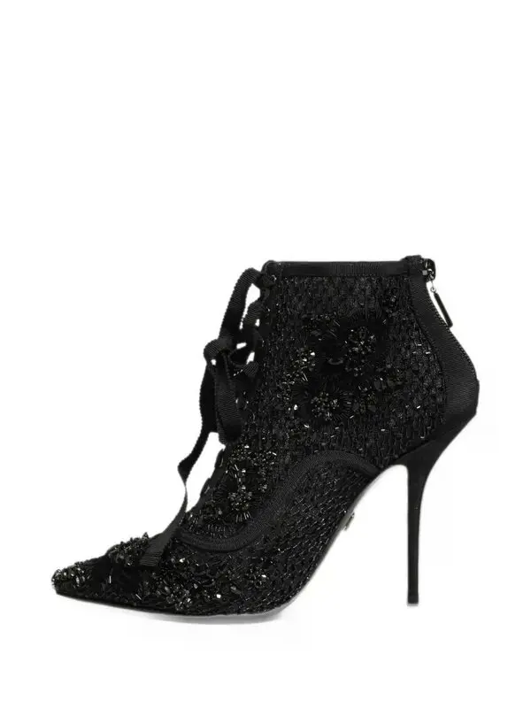 Dolce & Gabbana Embellished Mesh Ankle Boots