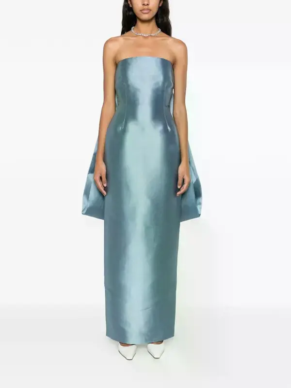Solace London Dandridge Strapless Oversized-bow Maxi Dress