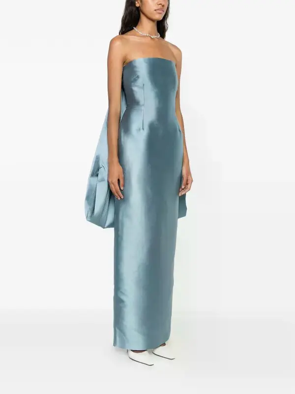 Solace London Dandridge Strapless Oversized-bow Maxi Dress