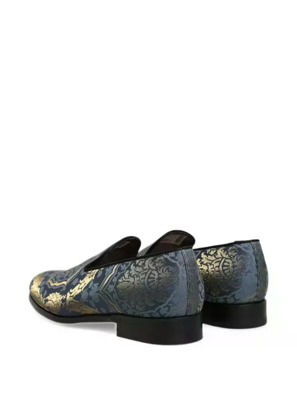 Dolce & Gabbana Floral-brocade Slip-on Loafers