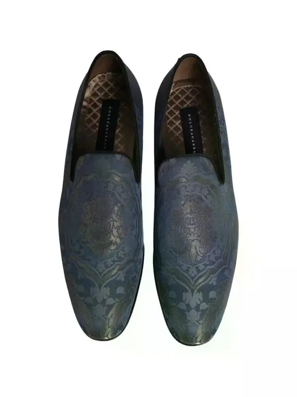 Dolce & Gabbana Floral-brocade Slip-on Loafers