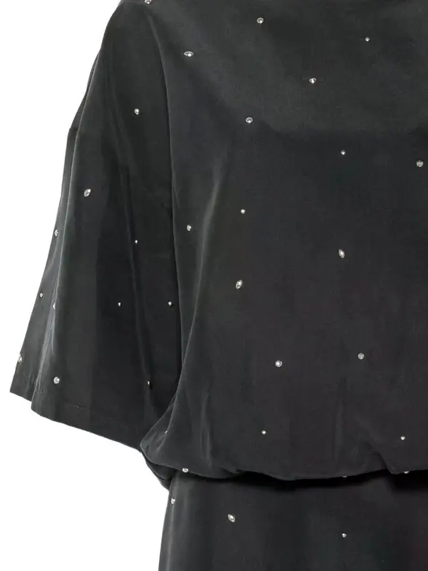 ALYSI Crystal-embellished Short-sleeve Maxi Dress