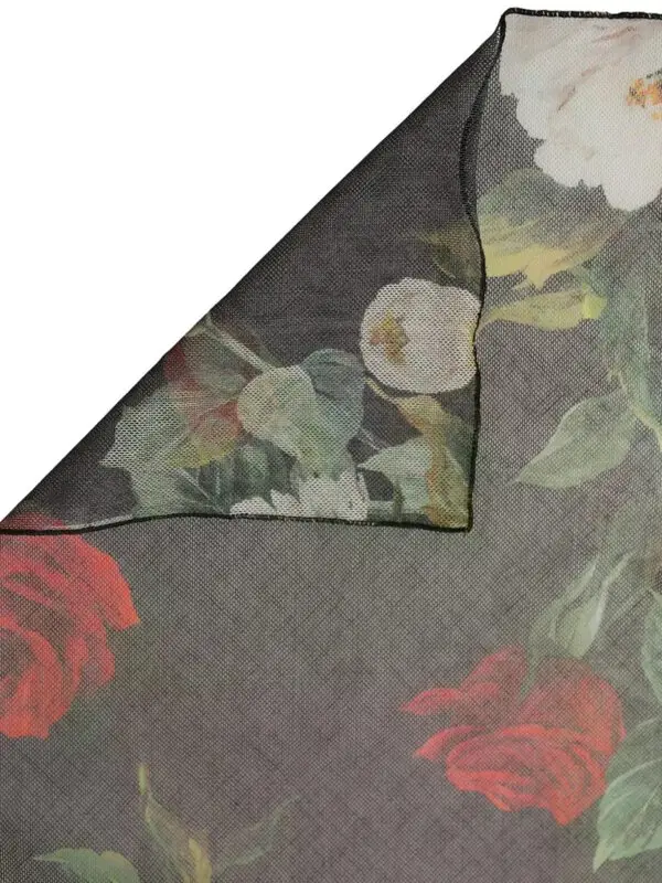 Dolce & Gabbana Floral-print Cotton Shawl Stole Scarf