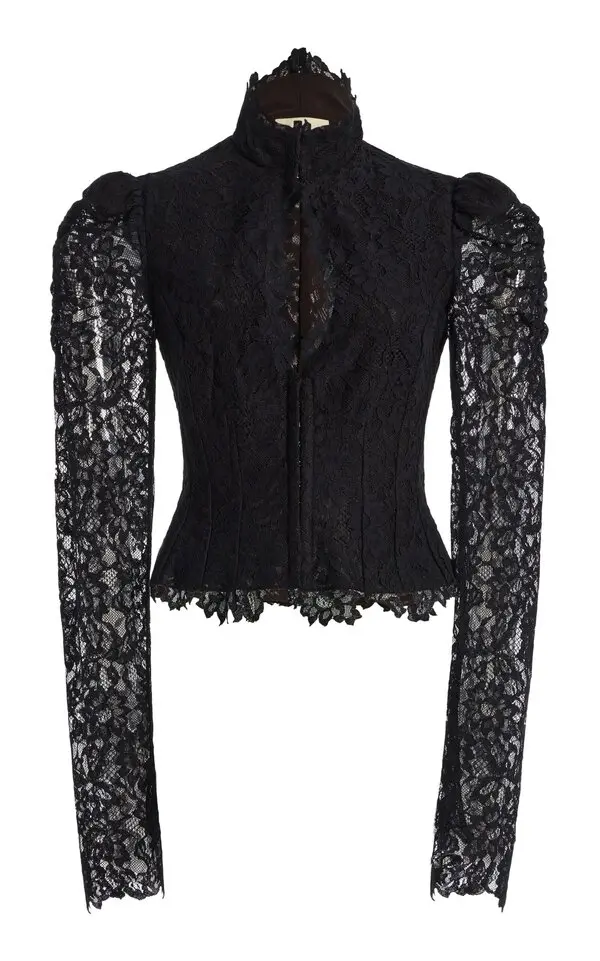 DE LA VALI Vitalis Lace Top - Black