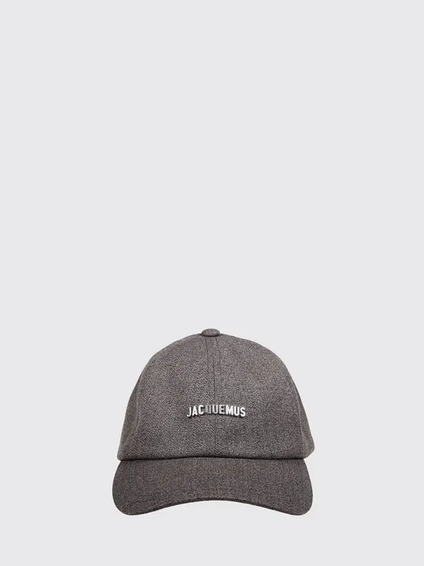 Jacquemus Cotton Baseball Cap With Applied Metal Logo