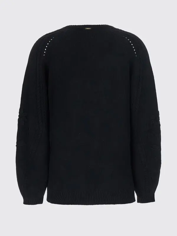 TWINSET V-neck Wool-blend Sweater With Ribbed Trims
