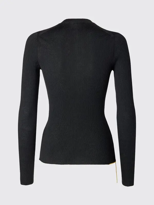 Fendi V-neck Slim Fit Wool Sweater With Ribbed Trims