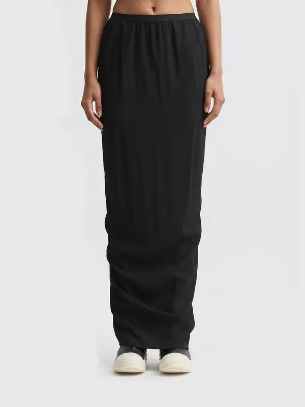 Rick Owens Long Slim Fit Knit Wool Blend Pencil Skirt