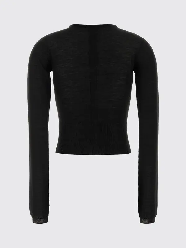 Rick Owens Slim Fit Cut-out Virgin Wool Sweater - Black
