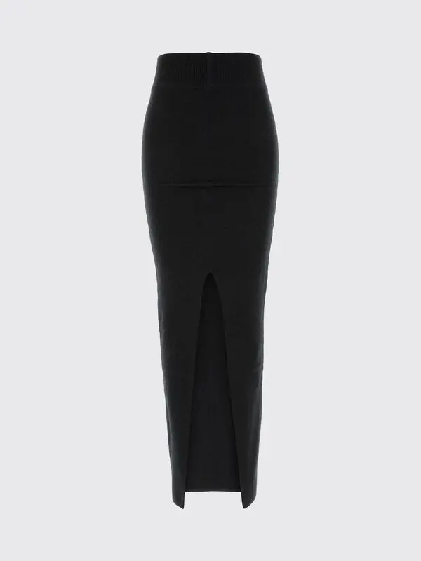 Rick Owens High-waisted Cashmere Blend Long Pencil Skirt - Black