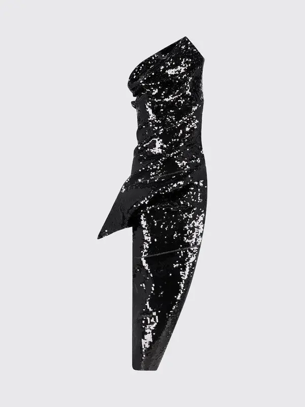 Rick Owens Long Asymmetrical One-shoulder Sequin Evening Gown