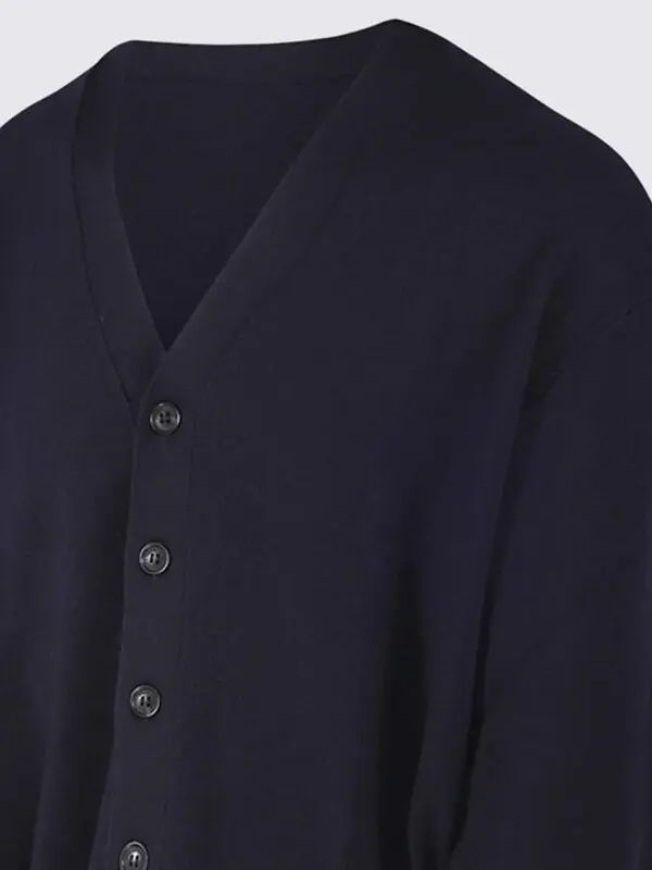 DIANA STUDIO Pure Merino Wool V-neck Cardigan With Buttons - Blue